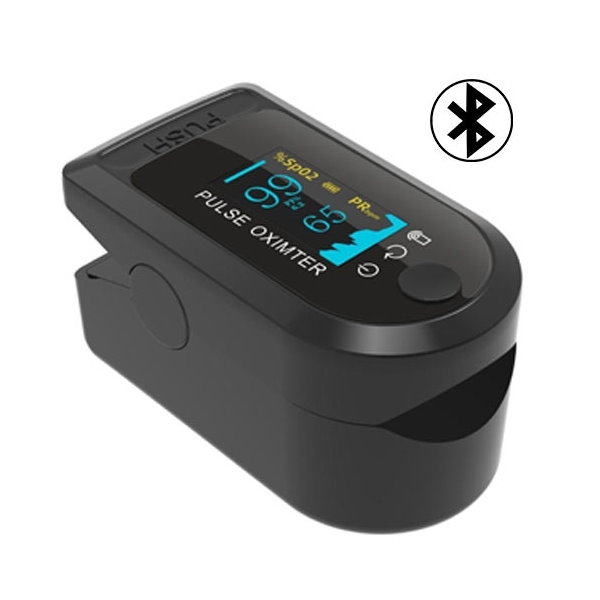 Παλμικό Οξύμετρο Δακτύλου Bluetooth με LED Οθόνη (Μαύρο) (OEM) | Tec ...
